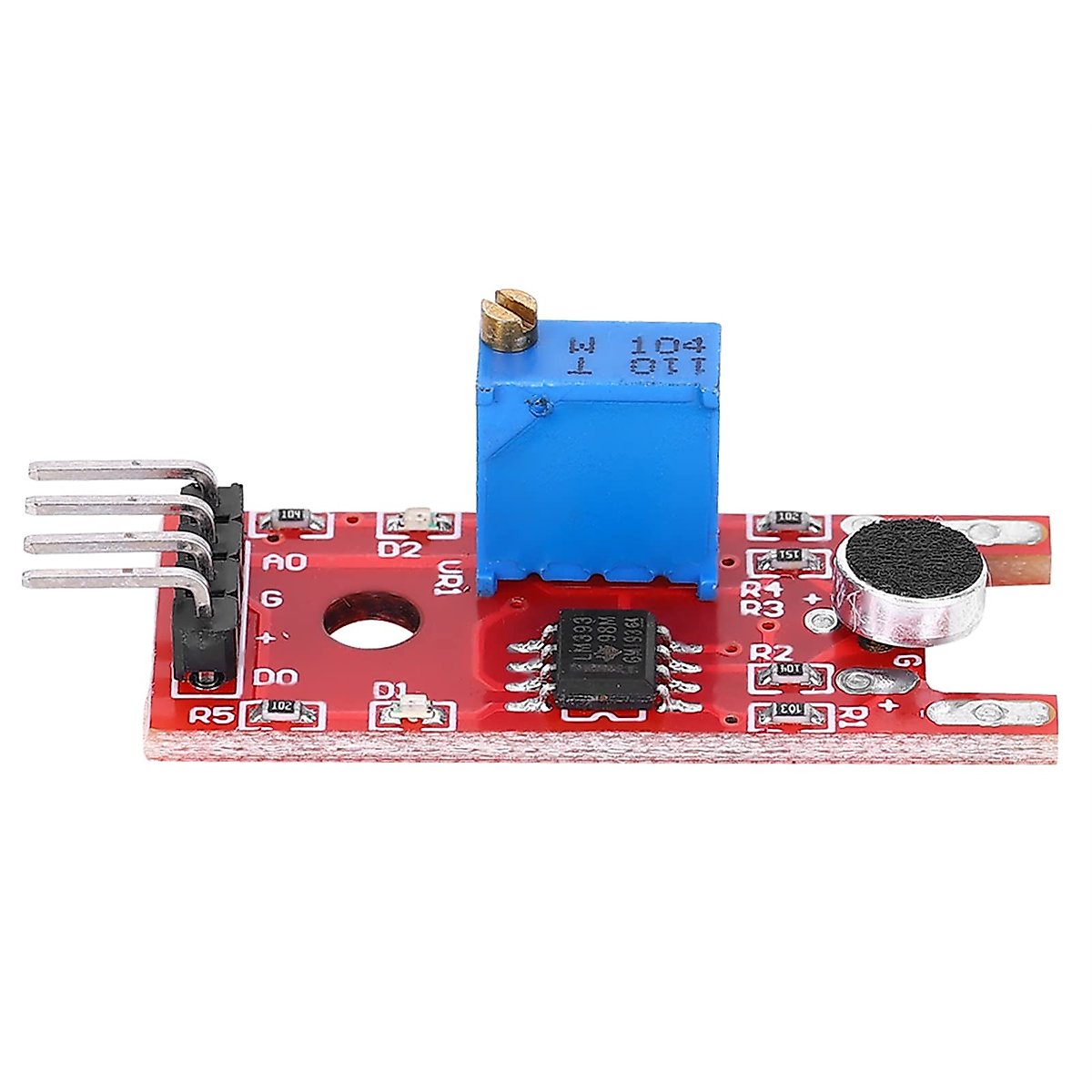 5Pcs Sound Sensor Module, 3 to 5V Microphone Sound Sensor Microphone Sensor Module Ultra Small Professional Microphone Amplifier IC KY-038 for Assembly with Indicator Lights