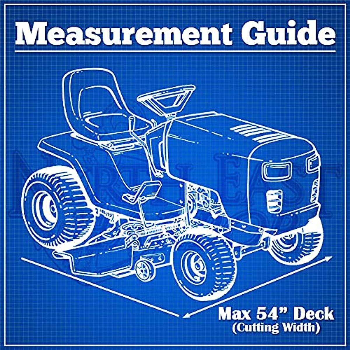 North East Harbor NEH Deluxe Riding Lawn Mower Tractor Cover Fits Decks up to 54" - Camouflage - Water and Sunray Resistant Storage Cover