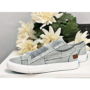 Blowfish Malibu Marley - Shoes for Women - Canvas Upper - Rubber Outsole - Cushioned Fabric Footbed Sweet Gray Color Washed Canvas 7 M
