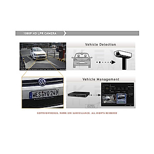 2MP License Plate Recognition Camera - Smart IP PoE Motorized VF 2.8-12mm Lens Bullet for License Plate Capture, Exterior Compatible with Hikvision DS-2CD4A26FWD-IZS