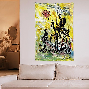 YWVWY Don Quijote De Picasso Posters Wall Art Tapestry Scroll Tapestries Painting Picture Living Room Decor Home Bedroom 40"x60"