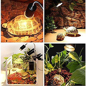 K JINGKELAI UVA UVB Reptile Light 50W UVA + UVB Full Spectrum Sun Lamp UV Heating Lamp for Turtle Aquarium Aquatic Reptile Lizard,E27/E26 Base,110V,50W,Pack of 6