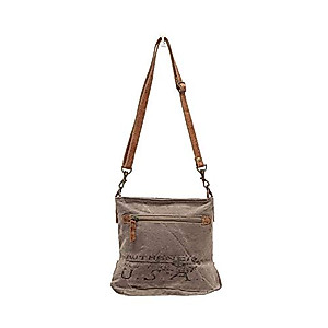 Myra Bags Ferris Wheel Upcycled Canvas Crossbody Bag S-1034