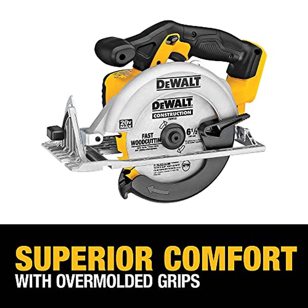 DEWALT 6-1/2-Inch 20V MAX Circular Saw, Tool Only (DCS391B) , Yellow