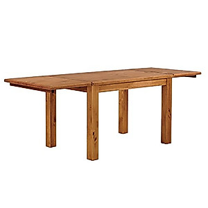 B.R.A.S.I.L.-Möbel TableChamp Dining Table Rio 63 x 31.5 Honey Solid Wood Pine Oiled Farmhouse Extension Extendable Optional