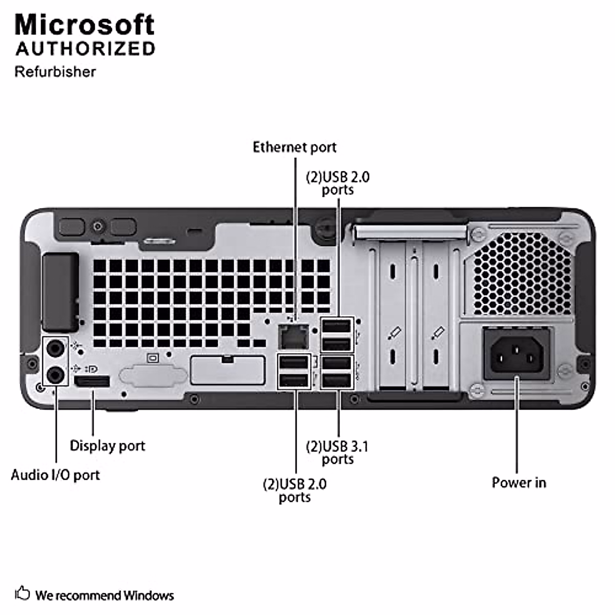HP ProDesk 400 G5 SFF High Performance Business Desktop Computer, Intel Six Core i5-8500 up to 4.1GHz, 16G DDR4, 256G SSD, WiFi, BT, 4K Support, DP, VGA, Windows 10 Pro 64 En/Sp/Fr(Renewed)