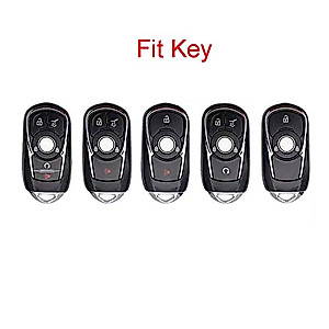 Royalfox(TM) Luxury girly 2 3 4 5 Buttons TPU Smart keyless Remote Key Fob case Cover for Buick Verano Regal Lacross Encore Envision Enclave Cascada GL8 2015 2016 2017 2018 2019 2020 Accessories(Pink)