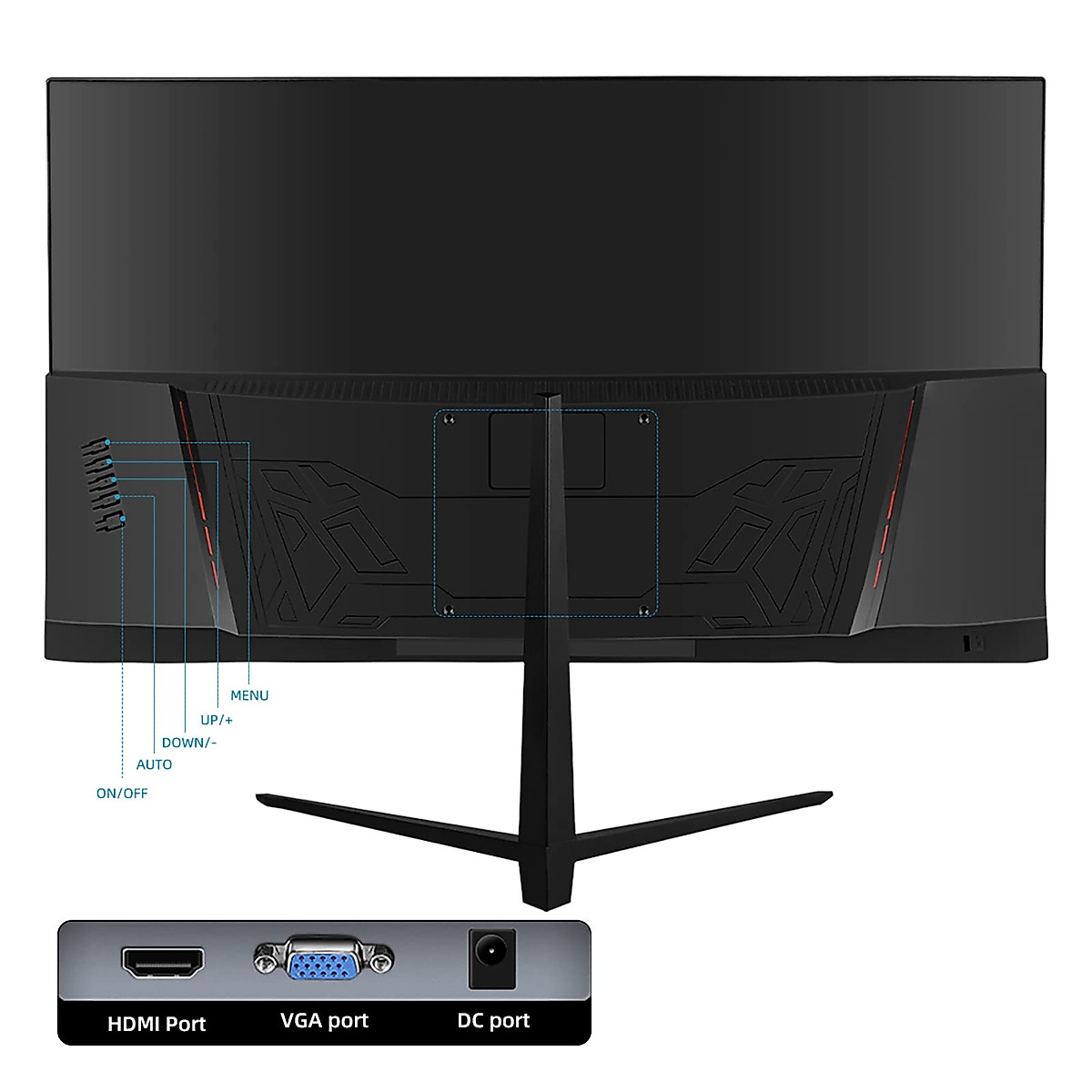 PC Monitor，23.8 Inch LED Computer Monitor，1080P Full HD,Low Blue Light，75Hz, IPS，Frameless Desktop Display，HDMI VGA,VESA Mounting