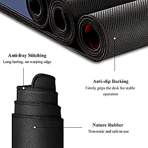 Niniubye Desk Mat, Large Mouse Pad, 32" x 12" XXL Extended Gaming Mousepad, Desktop Decor Desk Pad, Cute Men Women Office Supplies and Accessories, XL Mouse Pad for Laptop & Keyboard, Purple Marble