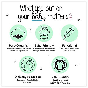 Lamaze Organic Baby Baby Boys' Pull on Jogger Pants, Black/Blue, 18 Months