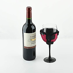 Beautyflier Wine Glass Insulator / Drink Holder Neoprene Sleeve with Adjustable Neck Strap For Wine Walk