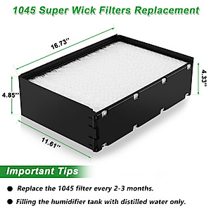1045 Super Wick Humidifier Filter Replacement Compatible with 1045 Air-care Essick Humidifier Model H12300/H12300HB/H12400/H12400HB/H12600/H12600/H12001/H12AEUO/H12AUKP (1)