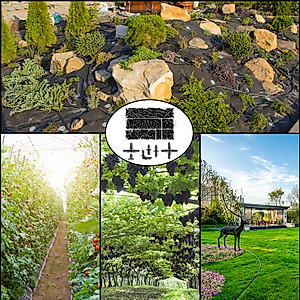 Unoutur 300 Pcs Barbed Connectors Drip Irrigation Fittings Kit, 1/4" Drip Irrigation Kit for Garden Flower Pot Greenhouse Lawn (Straight Barbs,Single Barbs,Tees,Elbows,End Plug,4-Way Coupling)