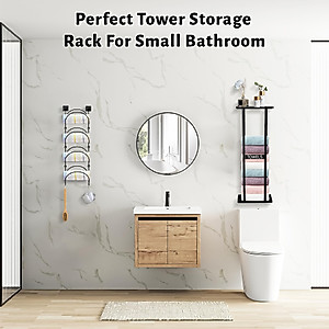 Youlvy Towel Racks for Bathroom, Towel Holder for Bathroom Wall, Bathroom Towel Storage, Towel Rack Wall Mounted, Towel Shelf for Bathroom, Towel Rack Towel Storage Bath Towel Holder Towel Shelf