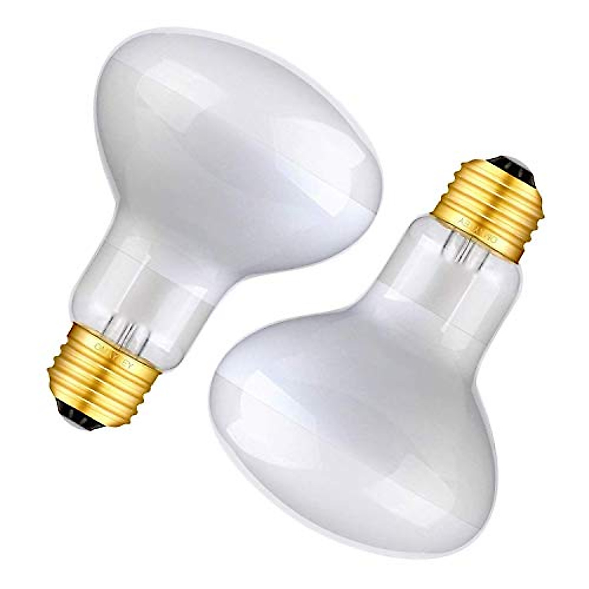 OMAYKEY 50W 2 Pack Basking Spot Heat Lamp Bulb Soft White Glow UVA Glass Cover Heat Lamp/Bulb/Light for Lizard Chameleon Bearded Dragon Snake Aquarium Reptile & Amphibian