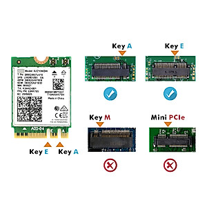 AX210NGW WiFi 6E Card M.2 5400Mbps Tri-Band Wireless Module for Laptop,11AX WiFi Adapter with Bluetooth 5.3,MU-MIMO, Ultra-Low Latency, NGFF, Supports Windows 11/10 (64bit)