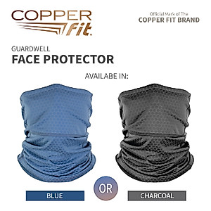 Copper Fit Unisex Adult Guardwell Face Cover and Neck Gaiter, Charcoal