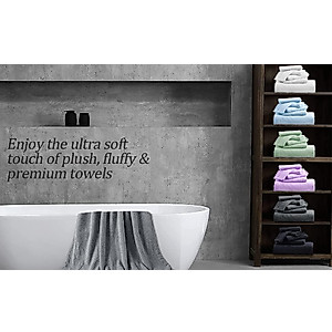 Bathroom Towel Set Green 4 Pack-35x70 Towel,600GSM Ultra Soft Microfibers Bath Towel Set Extra Large Plush Bath Sheet Towel,Highly Absorbent Quick Dry Oversized Towels Spa Hotel Luxury Shower Towels