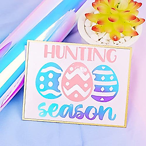 Holographic Vinyl White,Opal Permanent Vinyl for Cricut - 12 Inch x 6 Feet White Adhesive Vinyl Roll for All Vinyl Cutter Craft Vinyl Christmas Vinyl