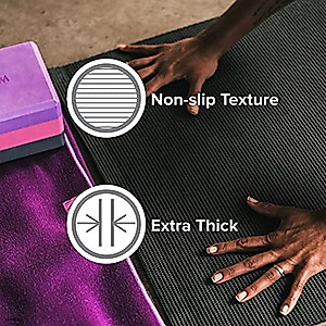 Gaiam Reversible Yoga Mat - Premium 5mm Thick Exercise & Fitness Mat for Yoga, Pilates & Floor Workouts (68" x 23.5" x 5mm)