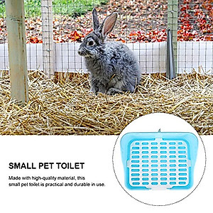 Ipetboom Box Animals Guinea Ferret/Silk Ferret Pig Pigs Corner Poop Pig/Hamster Bunny Tray Litter Cage Rabbit Pad for Animal Training Pet with Toilet Bedding Blue Golden Small Urinal