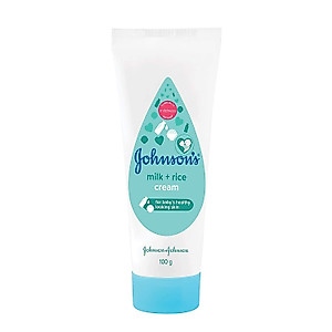Johnson's Baby Milk + Rice Cream - 100g - Combination of natural milk extracts & Vitamin E