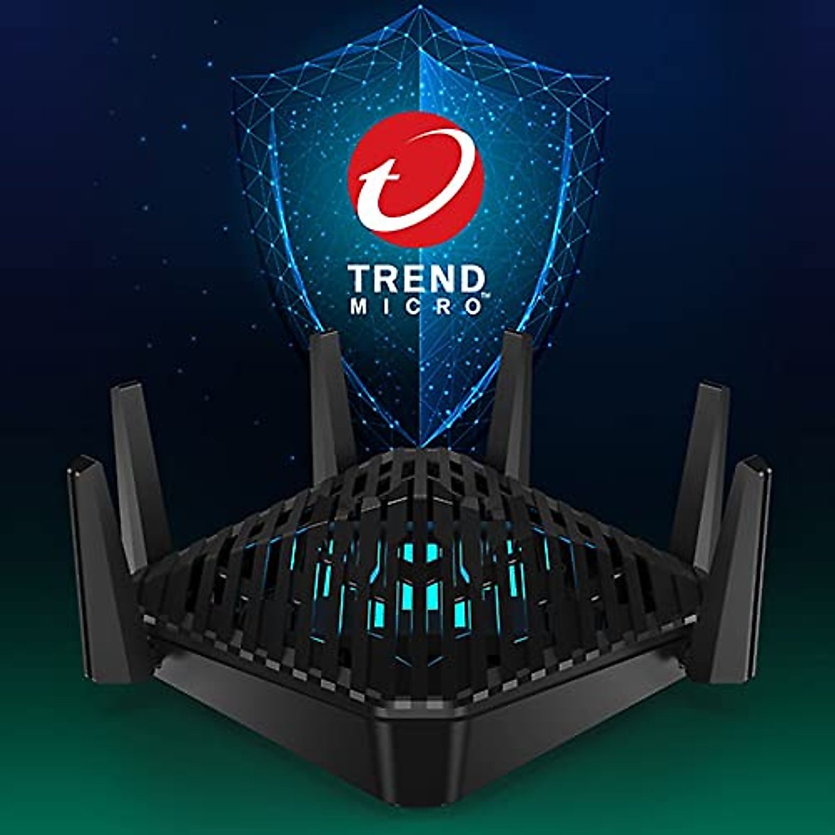 Acer Predator Connect W6 Wi-Fi 6E Gaming Router | Hybrid QoS Compatible with Intel Killer Prioritization Engine | Tri-Band AXE7800 2.4GHz/5GHz/6GHz | Gigabit Router | Lifetime Internet Security