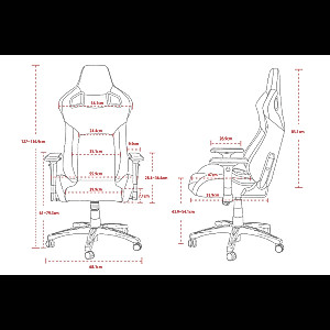 CORSAIR T3 Rush Gaming Chair Comfort Design, adjustable, Polyurethane,Charcoal