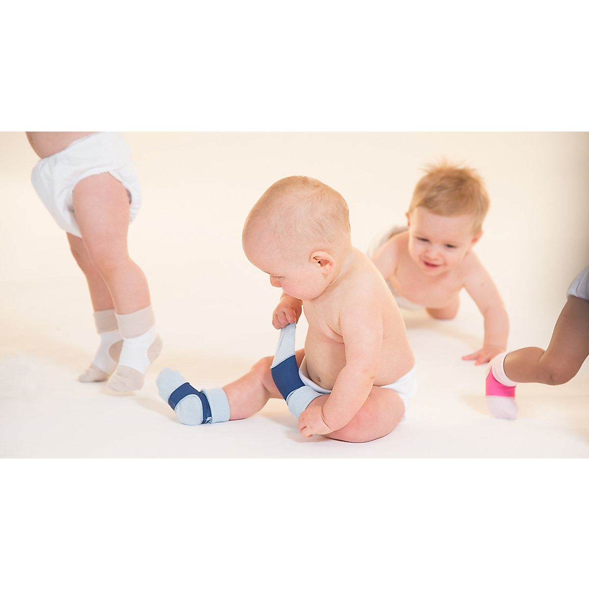 Sock Ons Keep Baby Infant Socks On, 0-6 Months (Black)