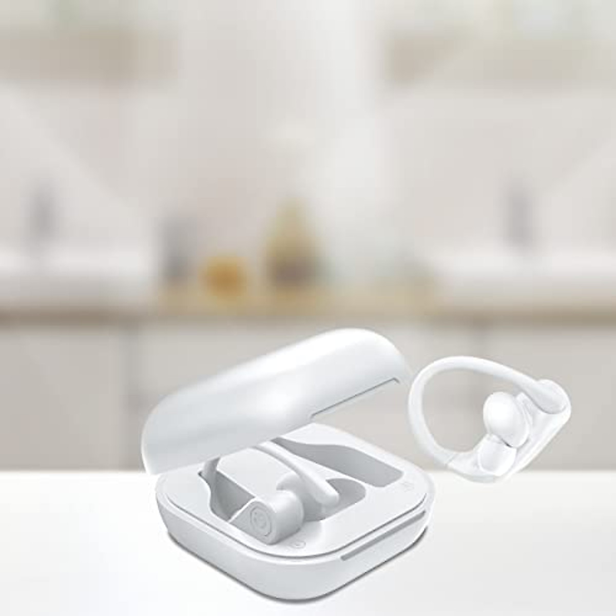 COBY True Wireless Sport Earbuds 15 Hours, Charging Case, Playback Controls, Siri and Google Assistant, Auto Bluetooth 5.0 Pairing, for Gym, Running, Workout - Works with iPhone, Android, iPad (White)