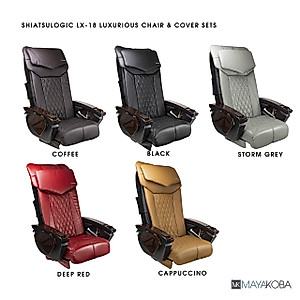 Viggo II 18 LX Shiatsulogic Pedicure Chair Metallic Grey w/Discharge Pump Stylish Pedicure Tub with Pipe-Less Magnetic Jet Pedicure Spa, Coffee