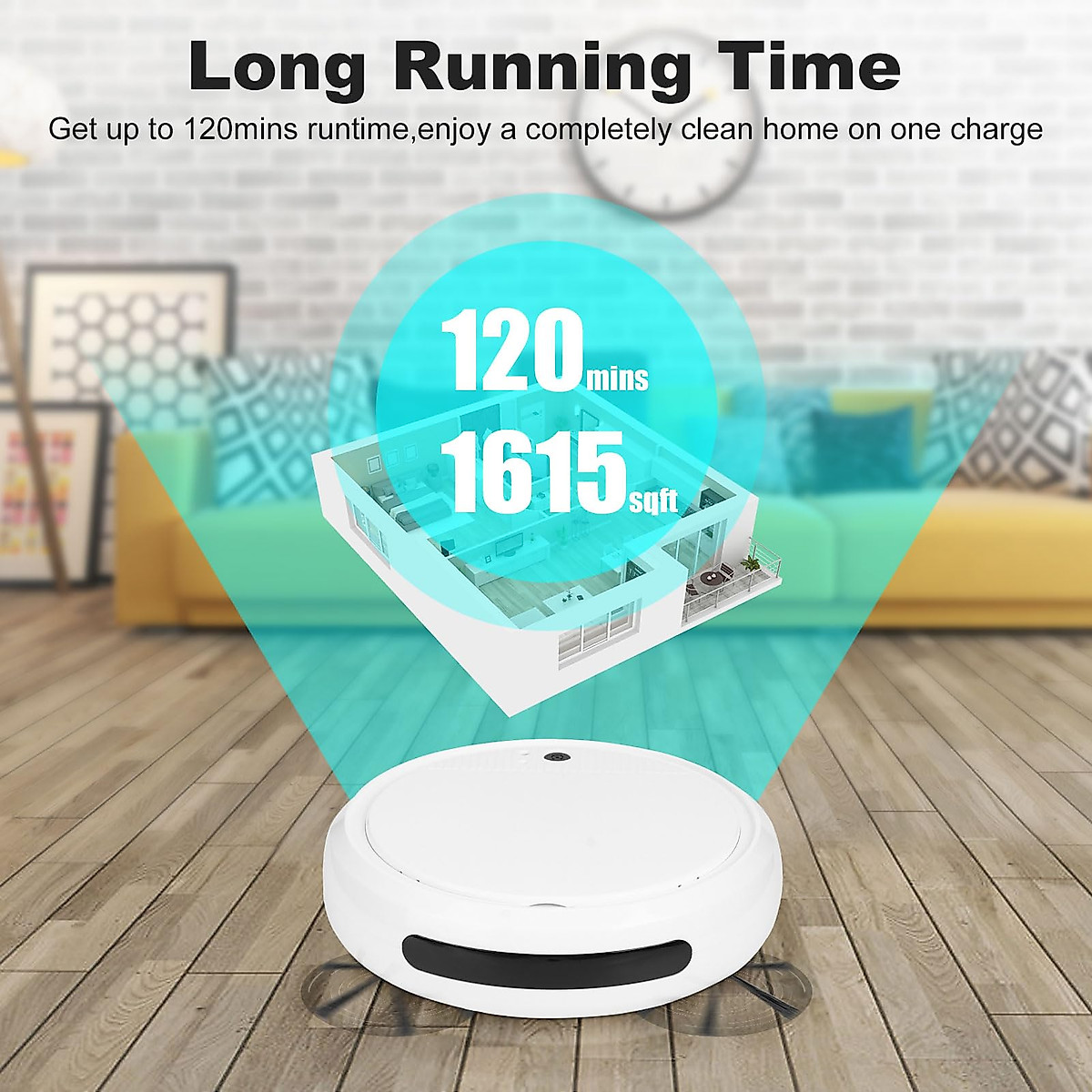 Pilipane Robot Vacuum Cleaner, Intelligent Sweeping Robotic Vacuum with Mop for Pet Hair, Hard Floor, Tile, Smart Sweeping Mopping Robot Set Helper for Home Office