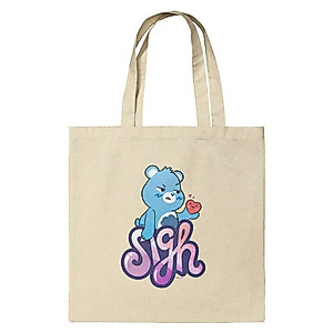 GRAPHICS & MORE Care Bears: Unlock the Magic Grumy Bear Sigh Grocery Travel Reusable Tote Bag