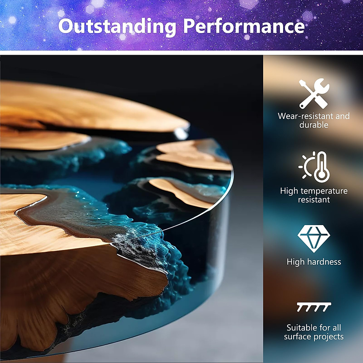 Epoxy Resin 68OZ - Crystal Clear Epoxy Resin Kit - No Yellowing No Bubble Art Resin Casting Resin for Art Crafts, Jewelry Making, Wood & Resin Molds(34OZ x 2)