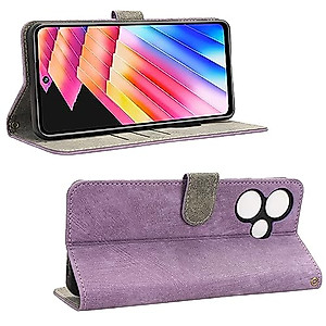 Case Compatible with Infinix Hot 30i NFC X669,Leather Case with Card Slot.Wallet Design,RFID Protection.Standable Flip Case Purple