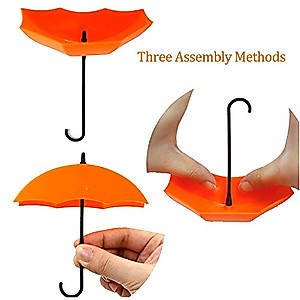 UYIKOO Key Holder Key Hanger Wall Key 6 PCS Colorful Umbrella Wall Rack Wall Key Holder Key Organizer for Keys, Jewelry and Other Small Items (6PCS)
