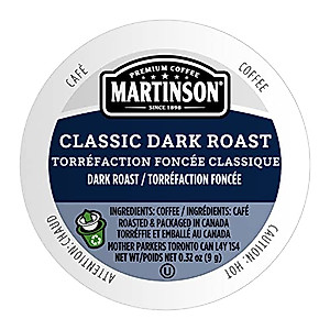 Martinson Classic Dark Roast Coffee, Keurig K-Cup Brewer Compatible Pods, 90 Count (Pack of 1)