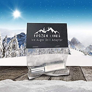 Ice Auger Drill Adapter I High-Quality 304 Stainless Steel I Fits Drill Chuck: 1/2" plus and 1/4" Hole for 1/4"-20 Wing Bolts & Locking Screws I