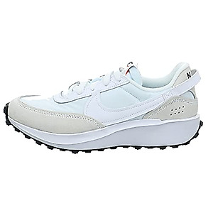 Nike Womens Waffle Debut Running Shoe White/Black/Orange Size 7