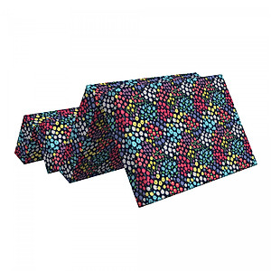 Ambesonne Garden Foldable Mattress, Colorful Spring Blooms Herbs, 74.8" x 39.4", Multicolor