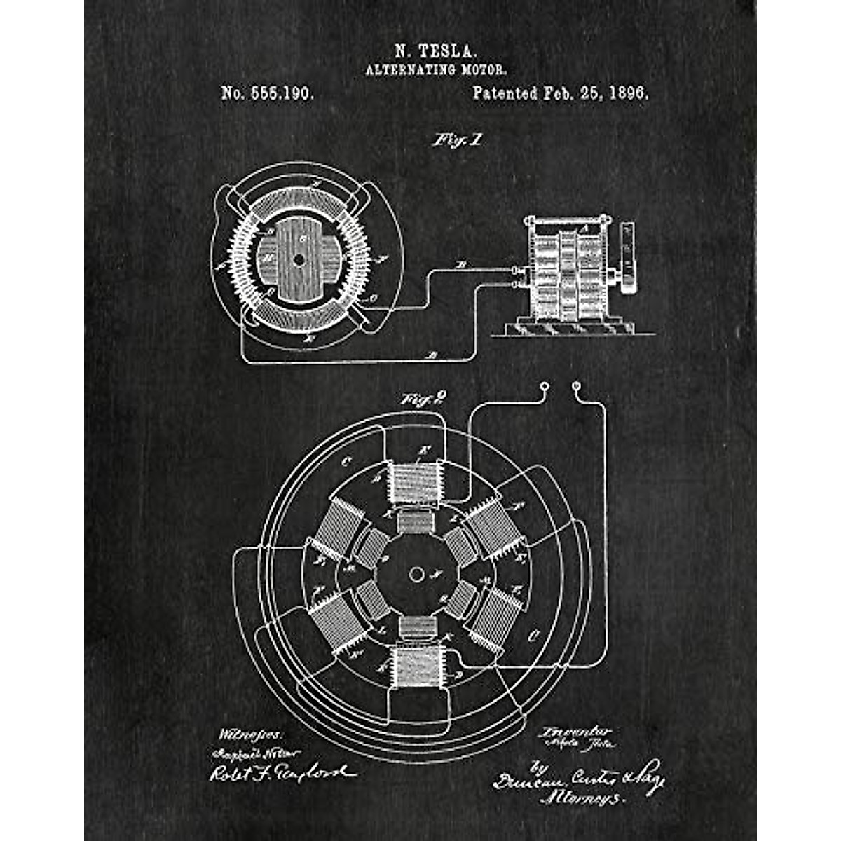 Nikola Tesla Gifts for Engineers - Steampunk Wall Decor SIX (8"x10") UNFRAMED Wall Art Patent Prints - Industrial Artwork Home Decor - Electrical, Coil, Nerd, Geek, Science, Physics Decorations