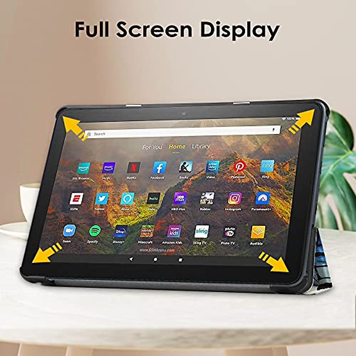 KuRoKo Case for All-New Amazon Fire HD 10 and Fire HD 10 Plus Tablet (Only Compatible with 11th Generation 2021 Release) - Ultra Lightweight Slim Shell Stand Cover Auto Wake/Sleep