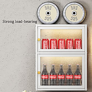 Wall Mounted Bathroom Medicine cabinets,No Punching Dustproof Cosmetic Storage Box,Over-The-Toilet Storage Organizer, Multi Purpose Jewelry Rack,Hanging Floating Rack for Garage Laundry Room Kitche