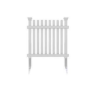 Zippity Outdoor Products ZP19056 No Dig Roger Rabbit Garden Fence (3 Pack), White, 24" W x 22" H