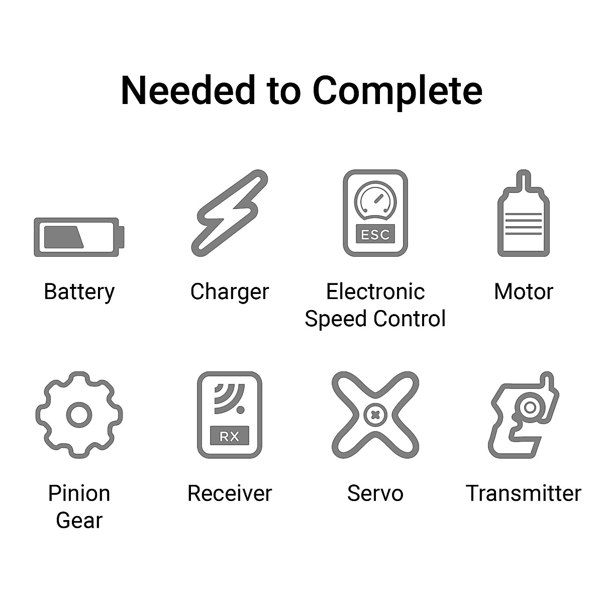 Axial RC Truck 1/10 RBX10 Ryft 4WD Rock Bouncer Kit, Gray, AXI03009