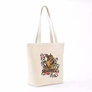 CafePress Squirrely Squirrel Lover Tote-Bag Natural Canvas Tote-Bag,Shopping-Bag