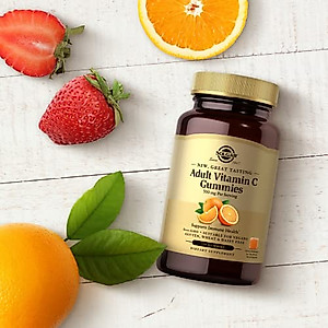 Solgar Adult Vitamin C 500 mg Gummies, Great-Tasting Strawberry Orange Flavor, Supports Immune Health, Non-GMO, Vegan, Gluten & Dairy Free, 30 Servings, 120 Count