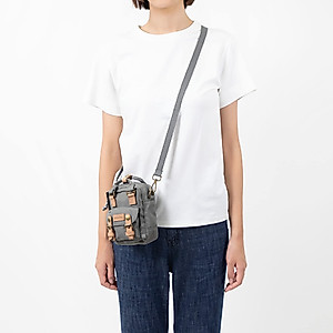 Doughnut Macaroon Tiny Reborn series 1L Women Girl Casual Crossbody Cell Phone Bag Purse Handbag (Grey)