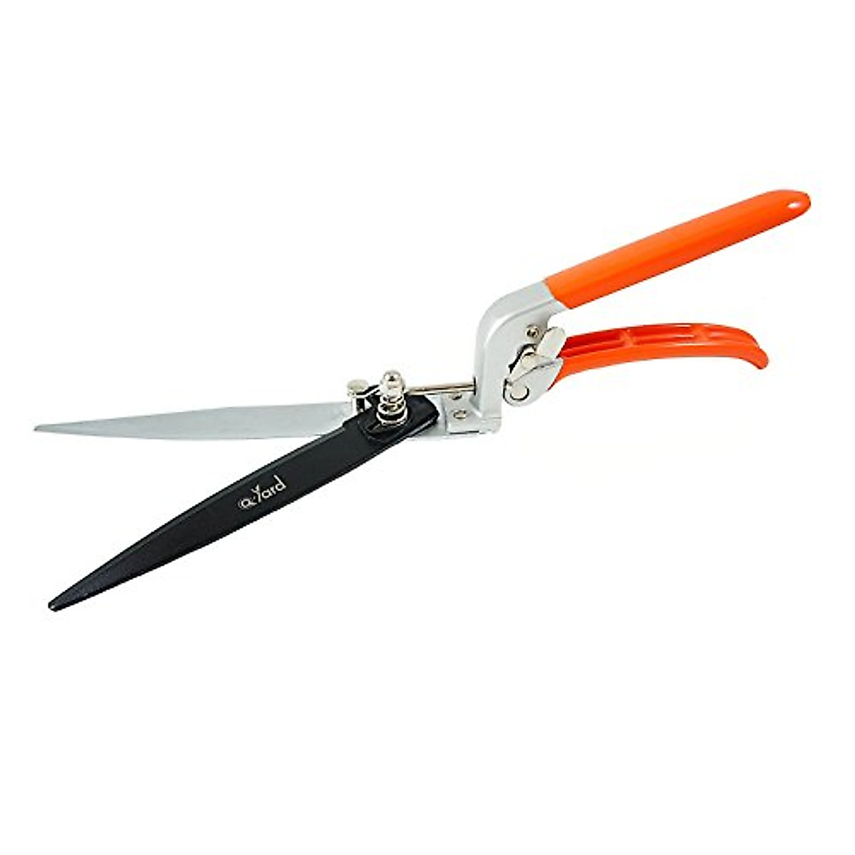 Q-yard QY-741F Flower Bed and Grass Shear - Extra Sharp Garden Hand Pruners, Easier Cutting, Comfortable Ergonomic, Less Effort - Gardening Scissors for Men & Women , Orange