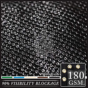 Royal Shade 5' x 50' Black Fence Privacy Screen Windscreen Cover Netting Mesh Fabric Cloth - Get Your Privacy Today, Stop Neighbor Seeing-Through Stop Dogs Barking Protect Property WE Make Custom Size
